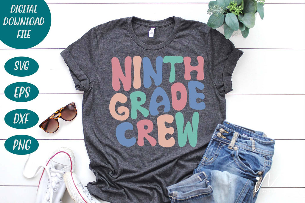 Ninth grade crew svg, Ninth grade teacher t shirt, Ninth grade group ...