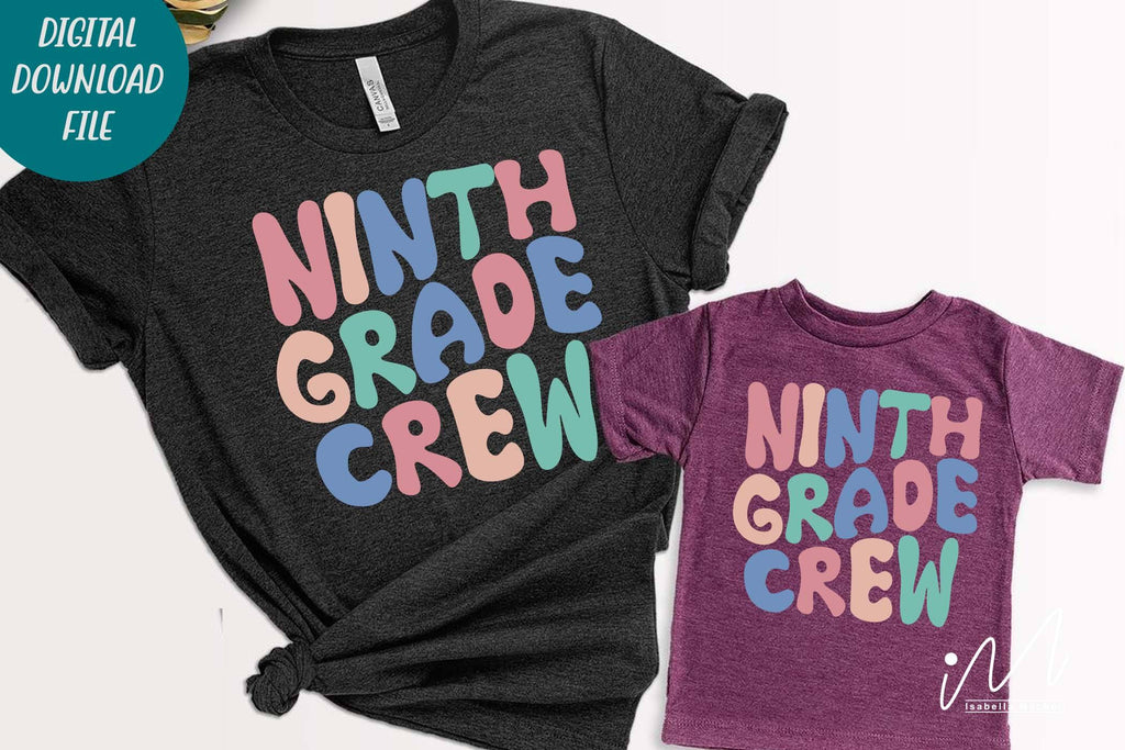 Ninth grade crew svg, Ninth grade teacher t shirt, Ninth grade group ...
