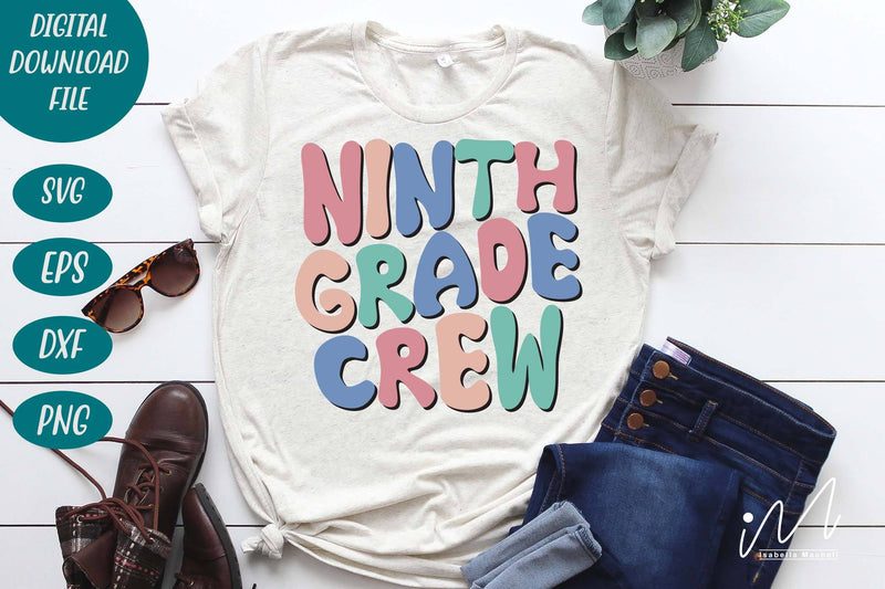 Ninth grade crew svg, Ninth grade teacher t shirt, Ninth grade group ...