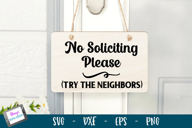 No Soliciting Sign Bundle | 6 Door Sign Designs - So Fontsy