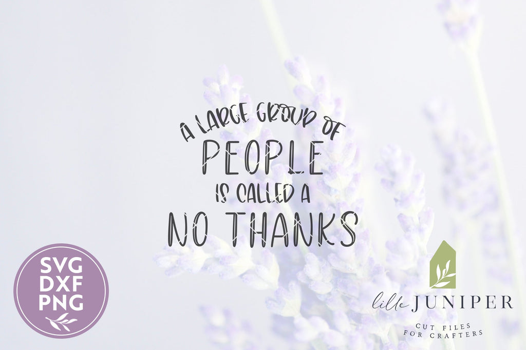 No Thanks SVG | Introvert SVG | Social Distancing - So Fontsy