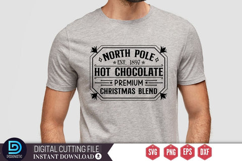 North pole est. 1897 hot chocolate premium christmas blend SVG - So Fontsy