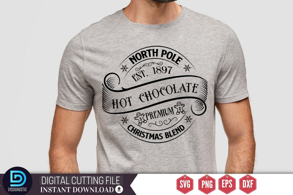 North pole est. 1897 hot chocolate premium christmas blend SVG - So Fontsy