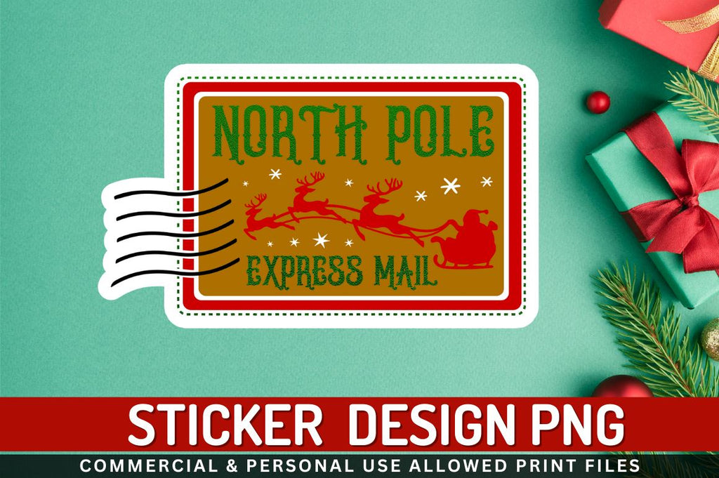 North Pole Express Mail Sublimation PNG - So Fontsy