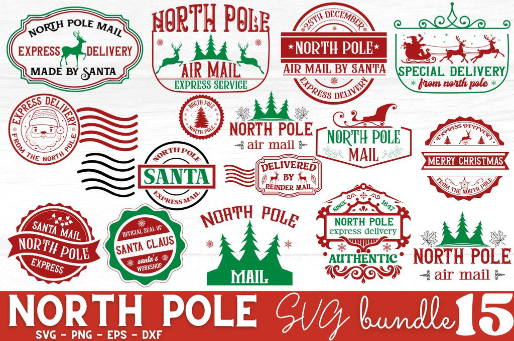North Pole Svg Bundle - So Fontsy