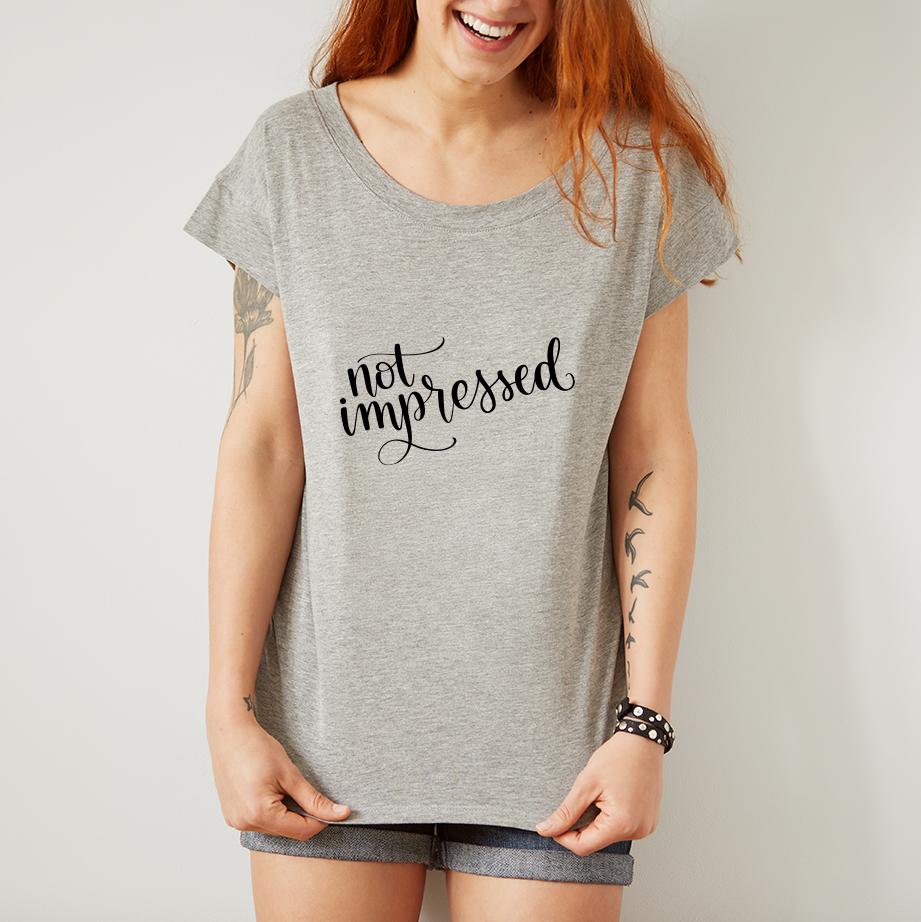 Not Impressed Hand Lettered Cut File SVG PNG and DXF - So Fontsy