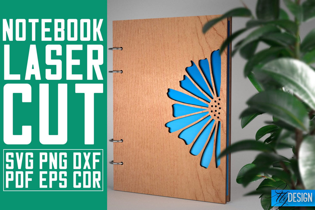 Notebook Laser Cut SVG | Notebook SVG Design | CNC Files - So Fontsy