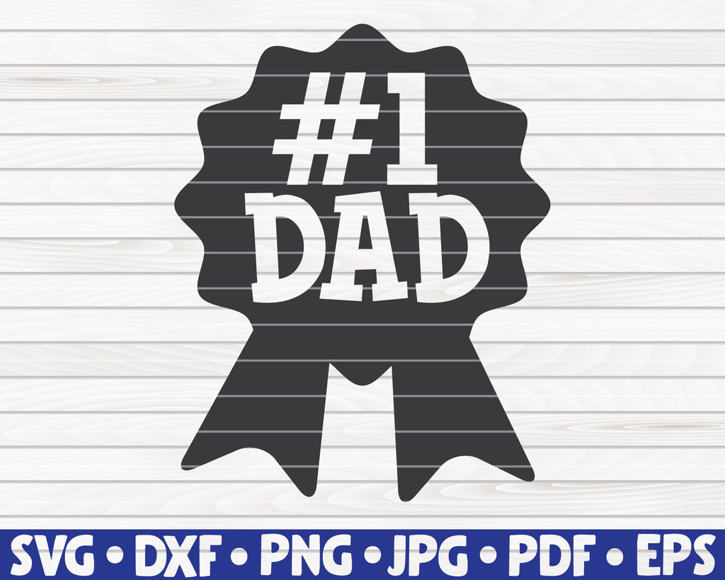Nr1 dad in ribbon SVG | Father's Day design - So Fontsy