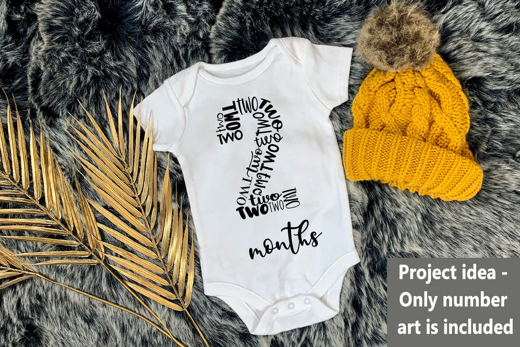 Number Two Word Art - 2 - Second Birthday SVG - So Fontsy