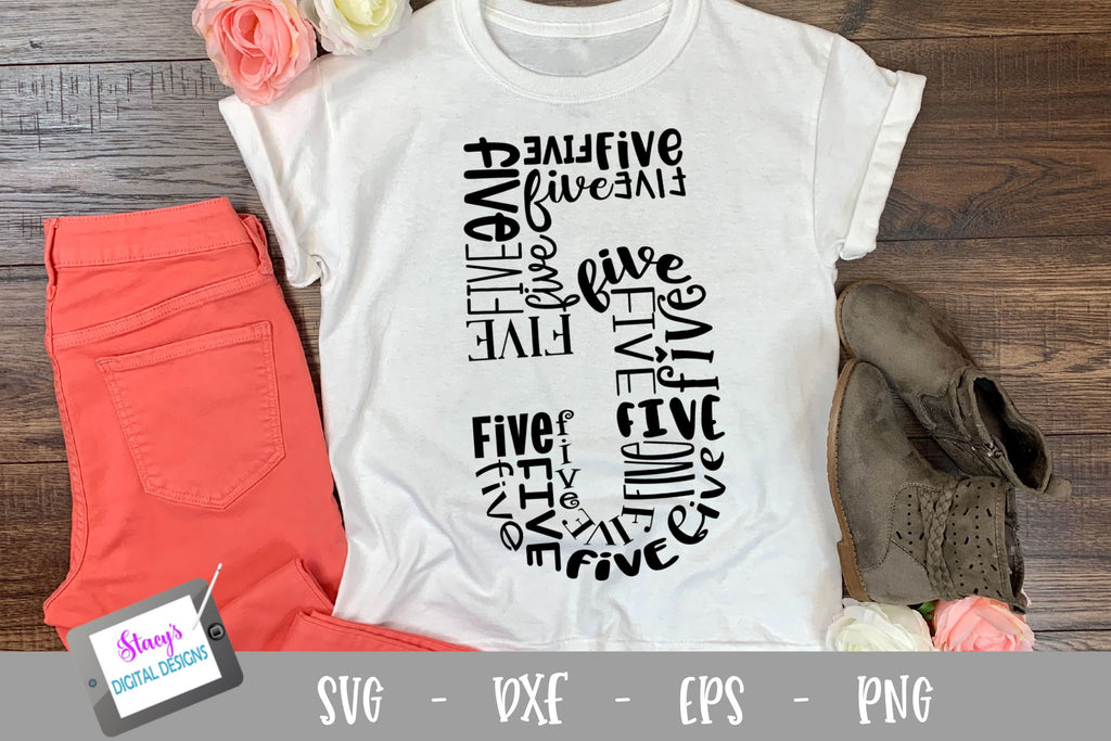 Number Word Art Bundle - 10 Number Typography Designs - So Fontsy