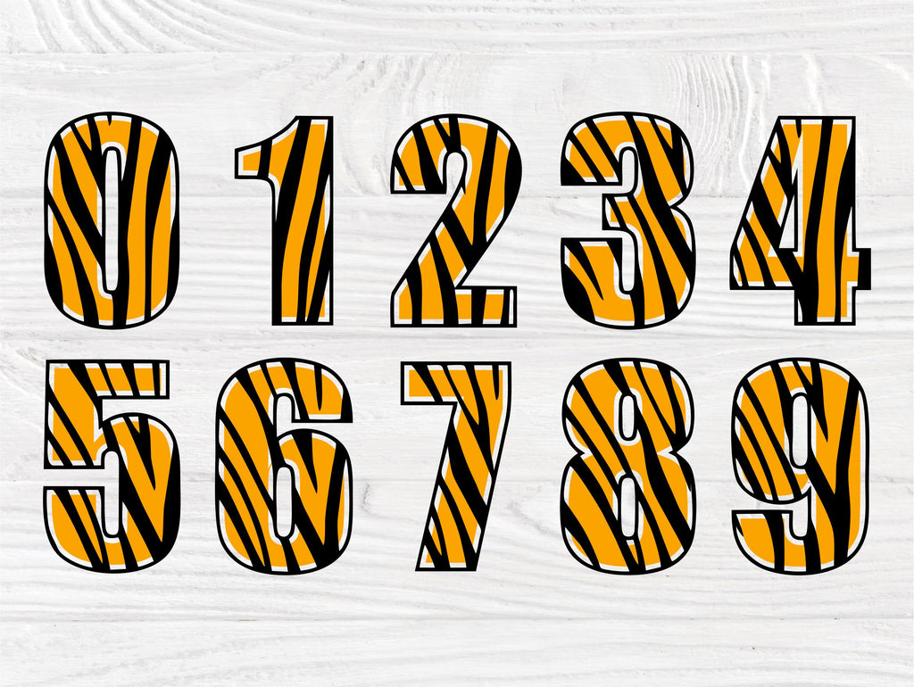 Numbers SVG | Zebra numbers | Number svg | Numbers cut files | Svg ...