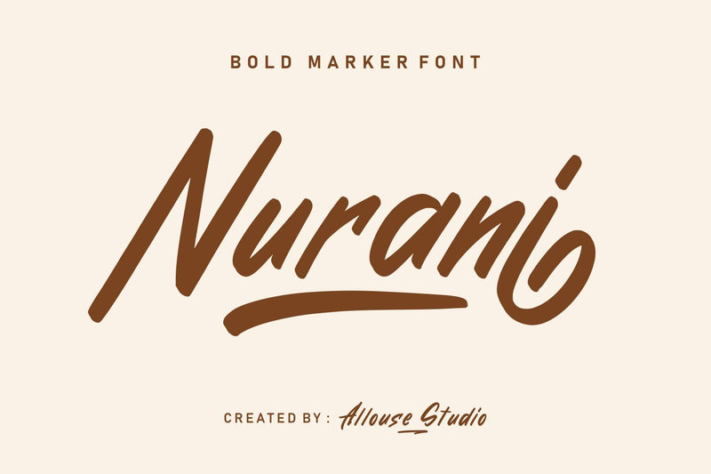 Nurani - Bold Marker Font - So Fontsy