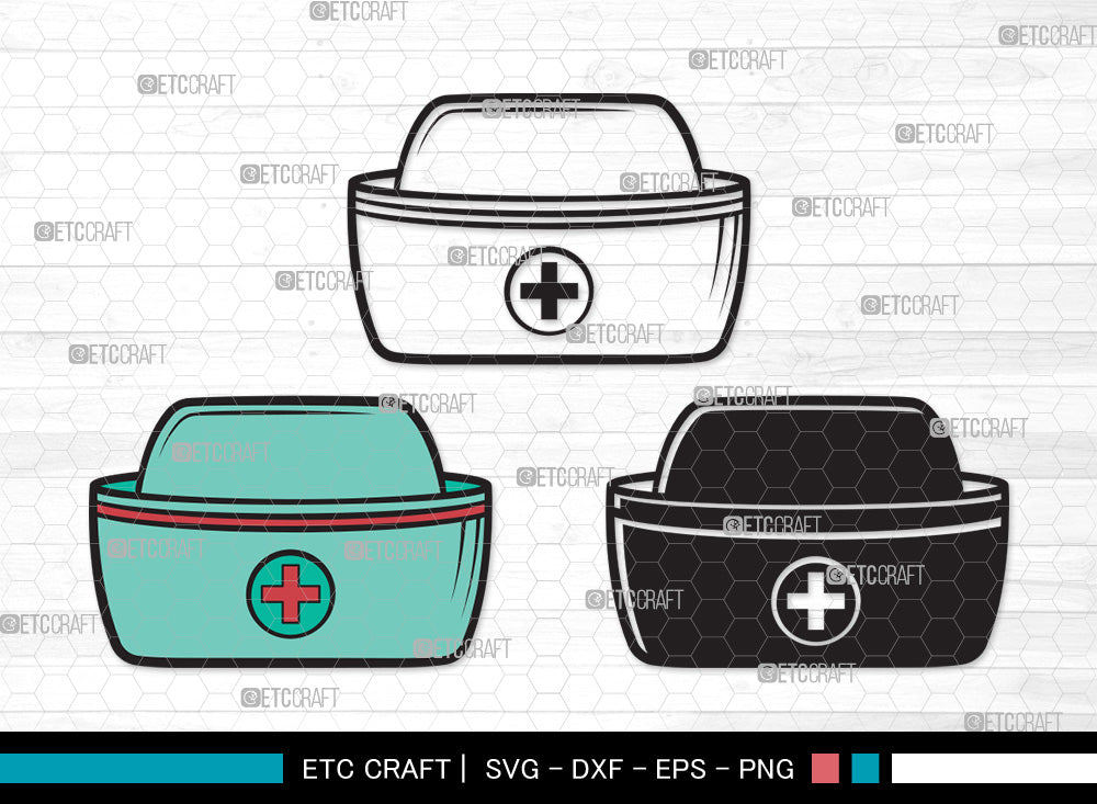 Nurse Hat Clipart SVG, Medical Nurse Hat Svg, Nurses Cap Svg, Cap Svg ...