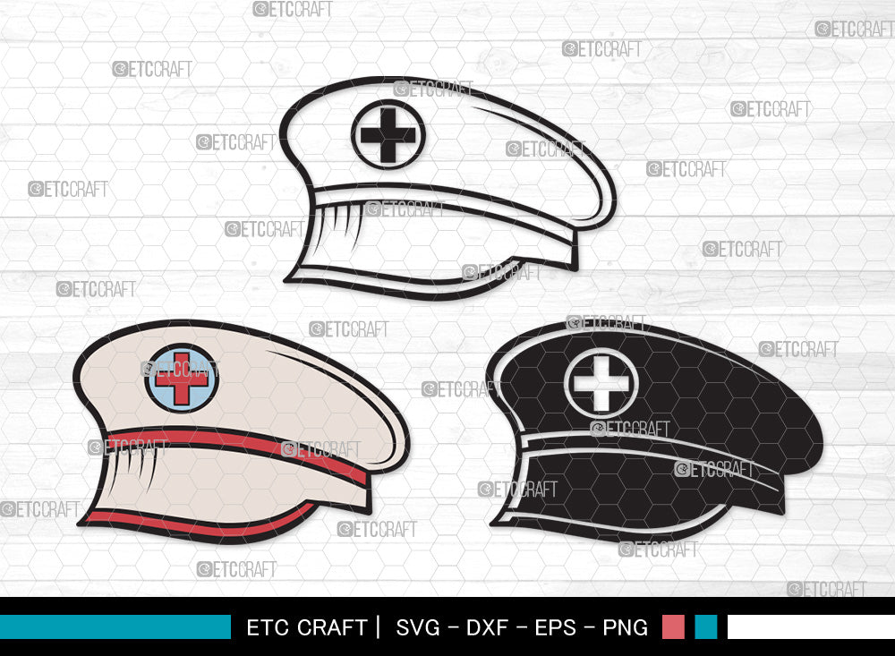 Nurse Hat Clipart SVG, Medical Nurse Hat Svg, Nurses Cap Svg, Cap Svg ...