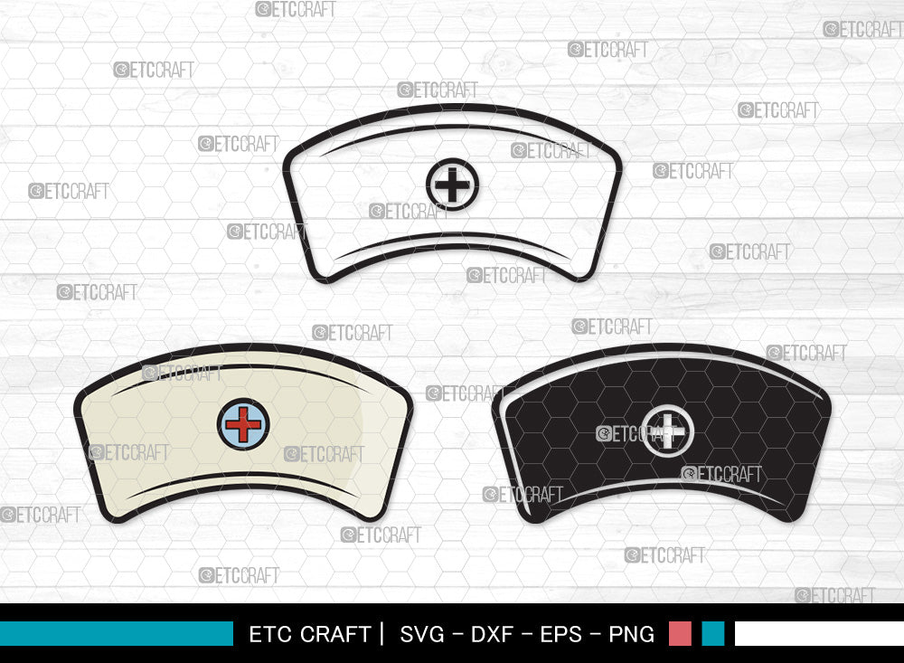Nurse Hat Clipart SVG, Medical Nurse Hat Svg, Nurses Cap Svg, Cap Svg ...