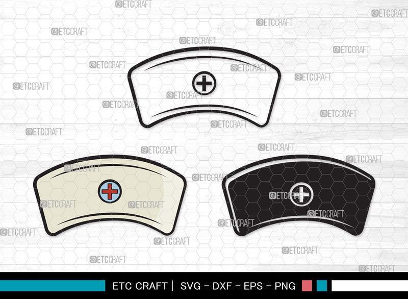 Nurse Hat Clipart SVG, Medical Nurse Hat Svg, Nurses Cap Svg, Cap Svg ...