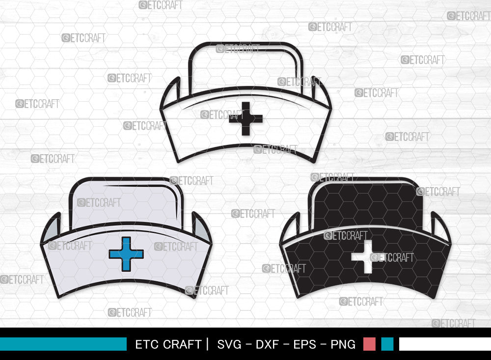 Nurse Hat Clipart SVG, Medical Nurse Hat Svg, Nurses Cap Svg, Cap Svg ...