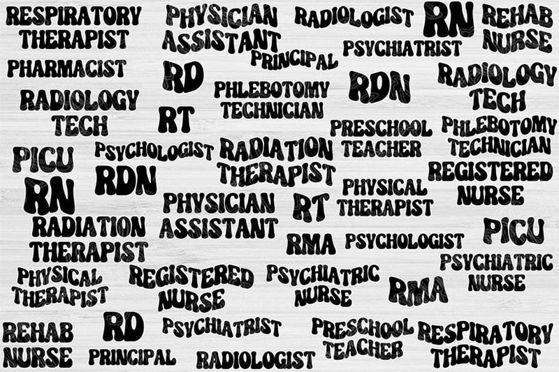 Nurse Svg, Therapist Svg, Occupation Svg Bundle Dxf, Eps, Png Instant ...
