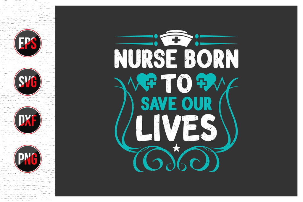 Nurse typographic slogan design Bundle. - So Fontsy