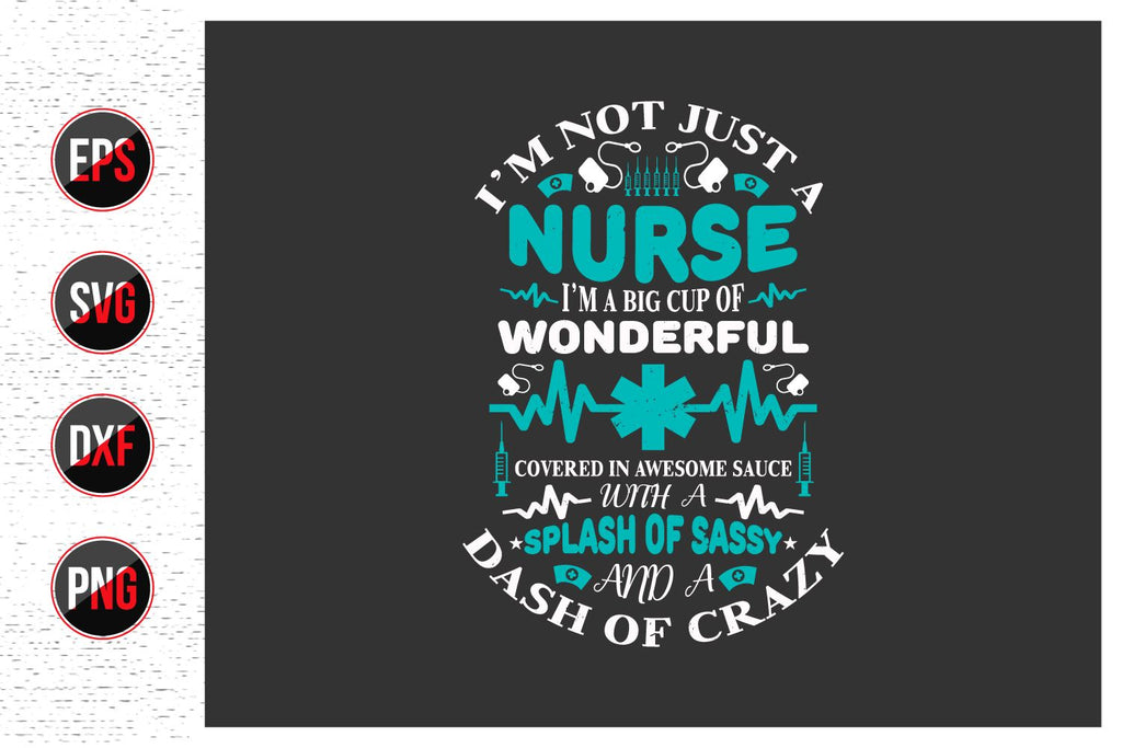 Nursing typographic svg bundle. - So Fontsy