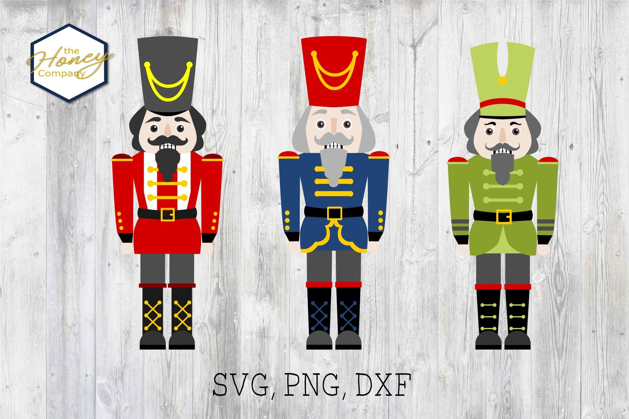 Nutcracker Bundle SVG DXF PNG Color and Outline Cut File - So Fontsy
