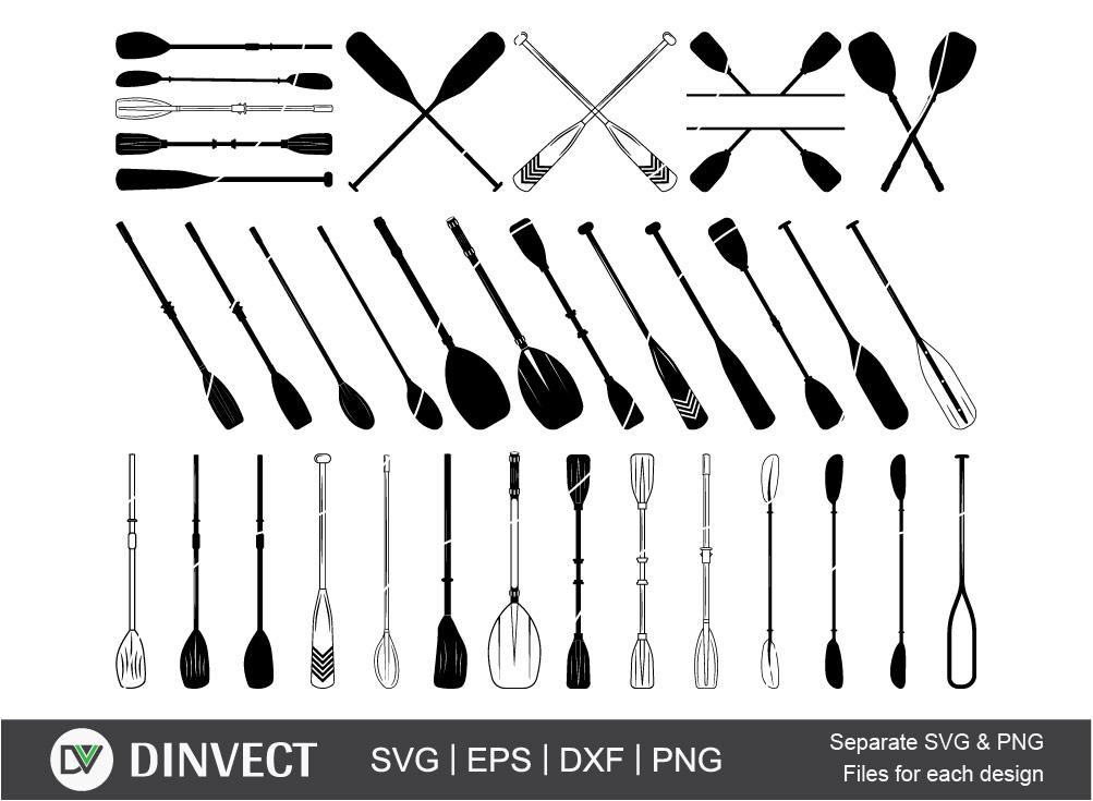 Oars SVG, Oars bundle, Straight Oars, Boat Oars SVG, Canoe Oars, Kayak ...