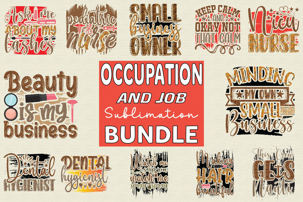 Occupation And Job Sublimation Bundle - So Fontsy