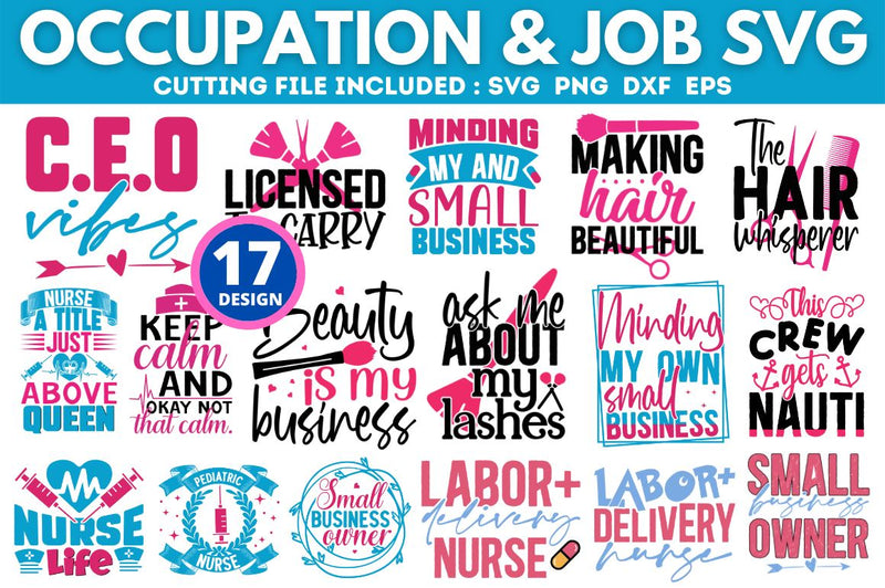 Occupation And Job SVG Bundle - So Fontsy