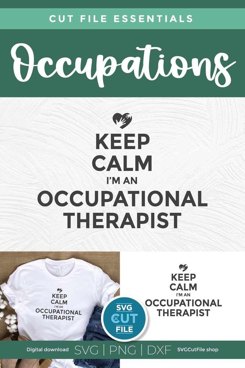 Occupational therapist svg, occupational therapy svg, OT svg, keep calm ...
