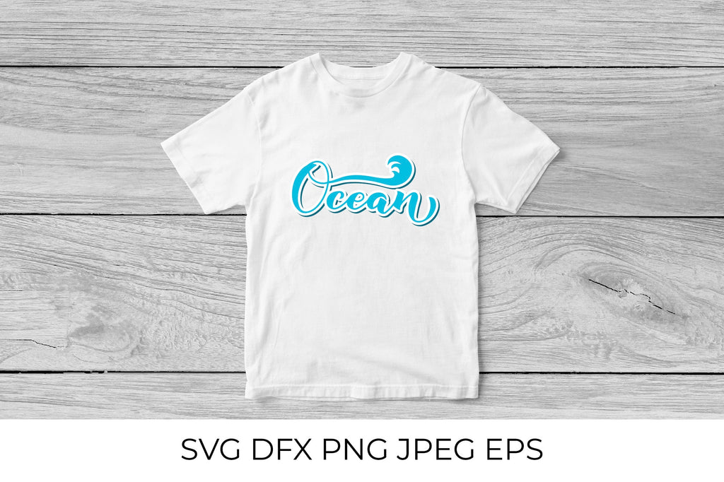 Ocean calligraphy hand lettering - So Fontsy