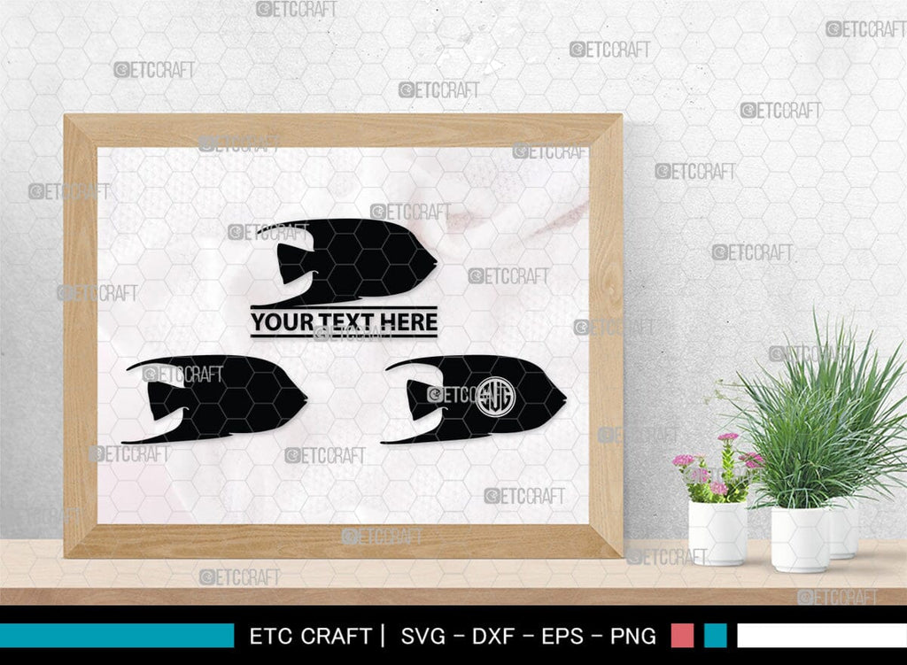 Ocean Fish Monogram, Ocean Fish Silhouette, Ocean Fish SVG, Ocean Svg ...