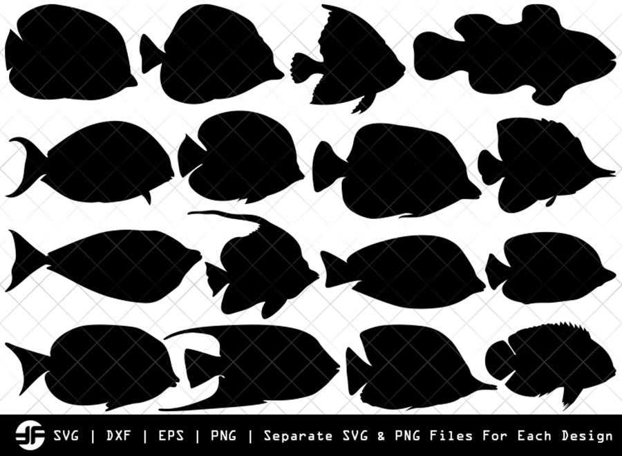 Ocean Fish SVG | Fish Silhouette Bundle | SVG Cut File - So Fontsy