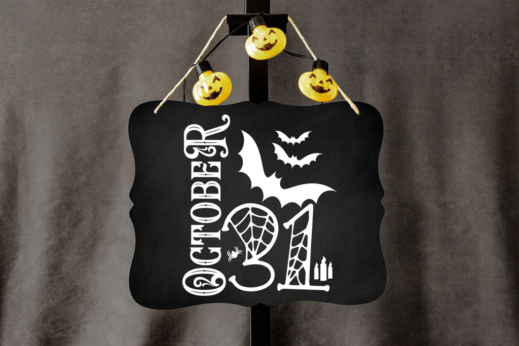 October 31 SVG I Halloween Door Sign SVG I Halloween Sign - So Fontsy