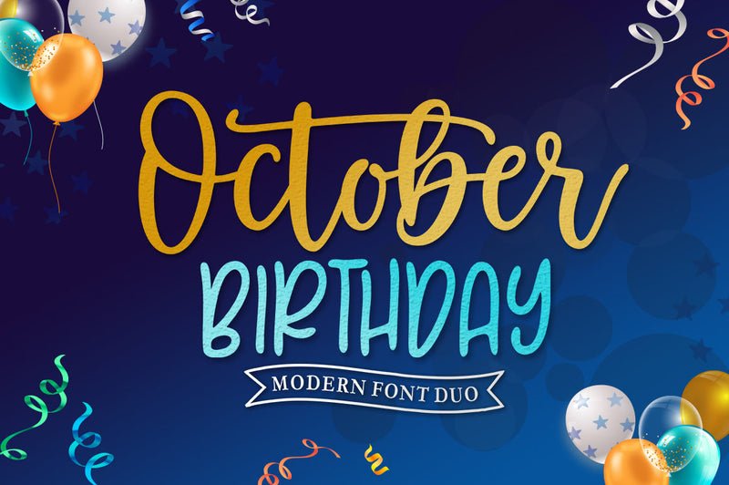 October Birthday Font Duo - So Fontsy