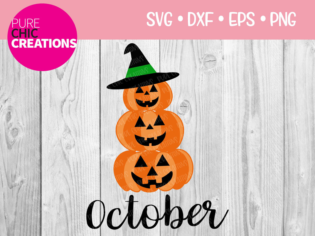 October - Cricut - Silhouette - svg - dxf - eps - png - Digital File ...