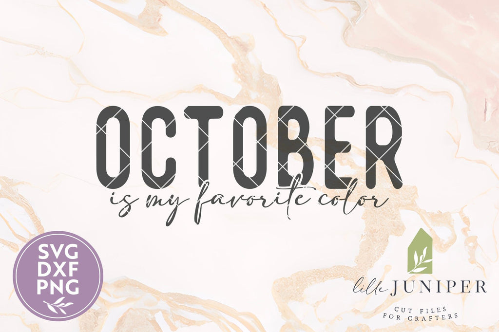 October is my Favorite Color SVG, Fall Halloween Shirt SVG - So Fontsy