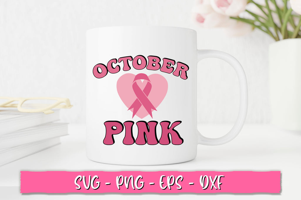 October pink Retro SVG - So Fontsy