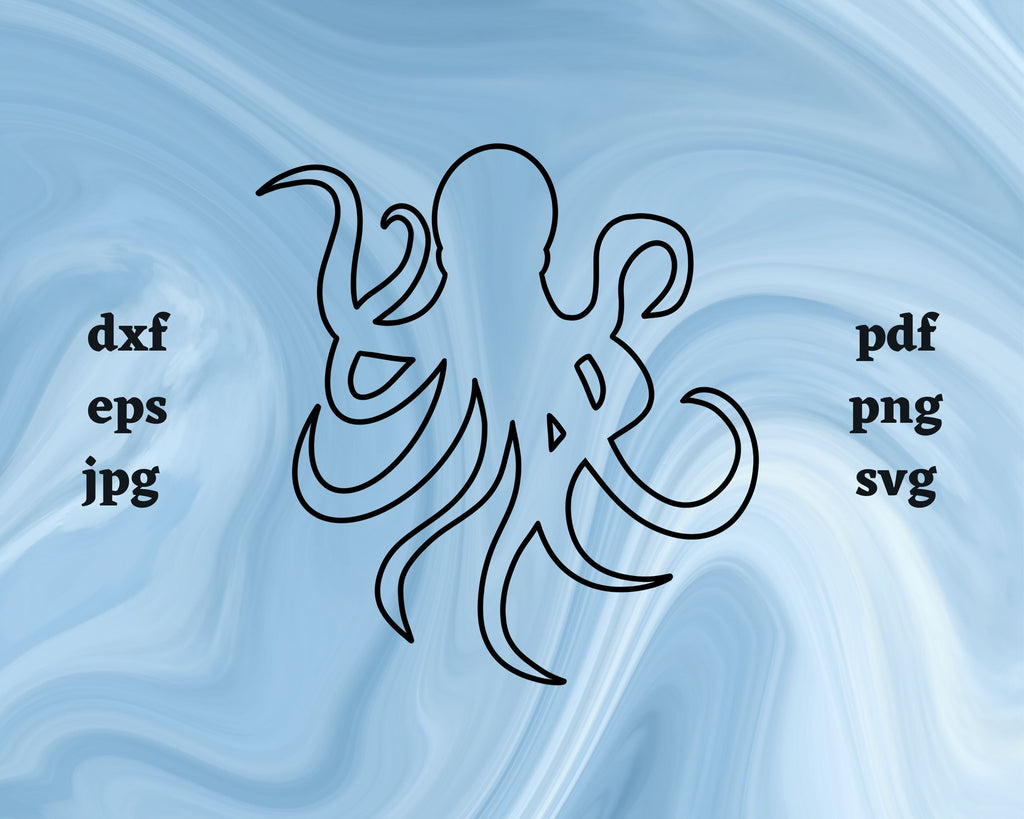 Octopus Outline SVG Cut File - So Fontsy