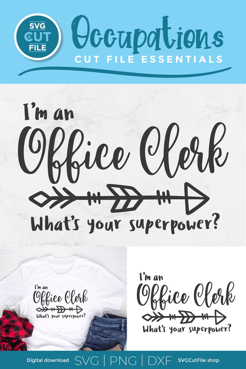 Office clerk svg, office staff svg, superpower - So Fontsy