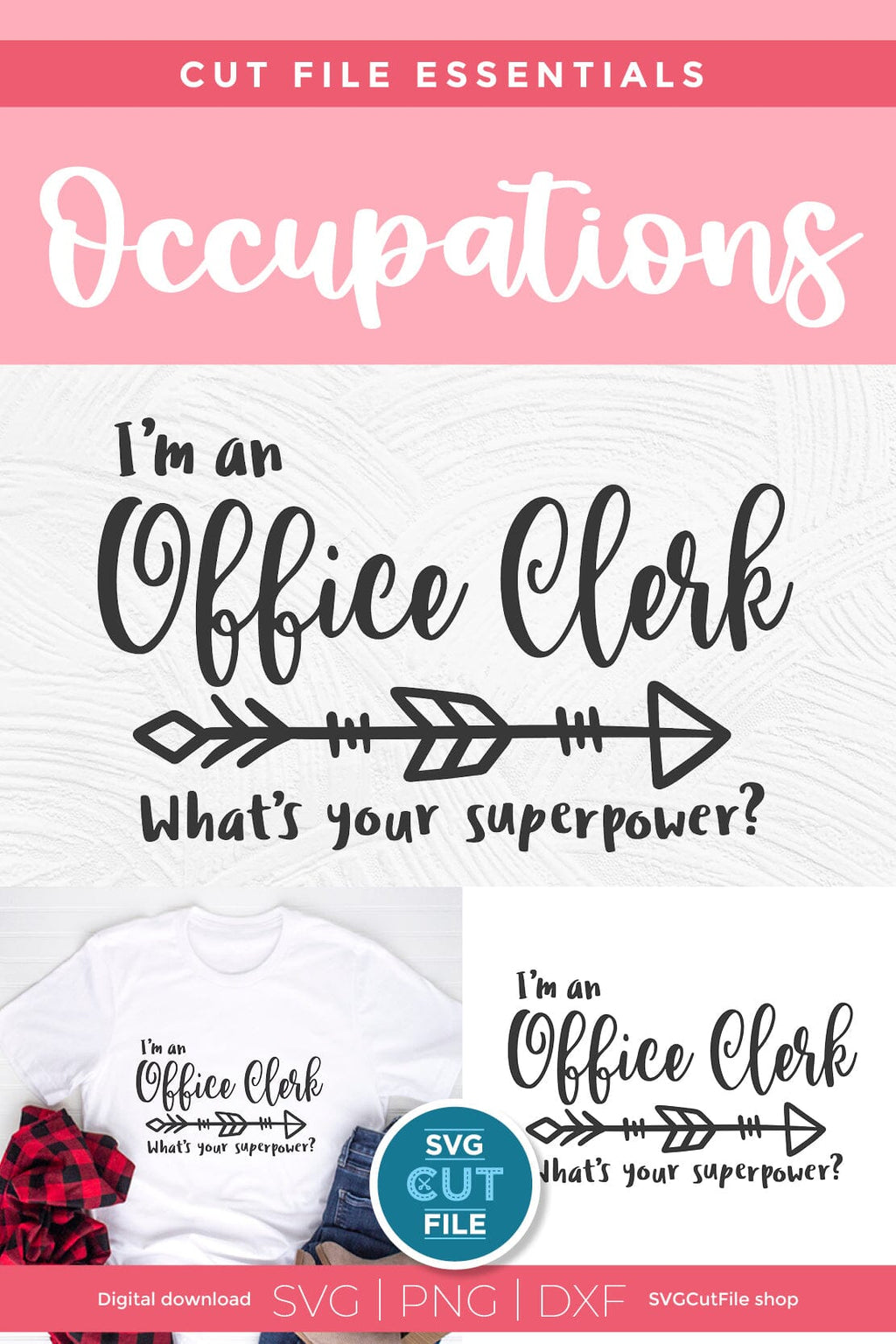 Office clerk svg, office staff svg, superpower - So Fontsy