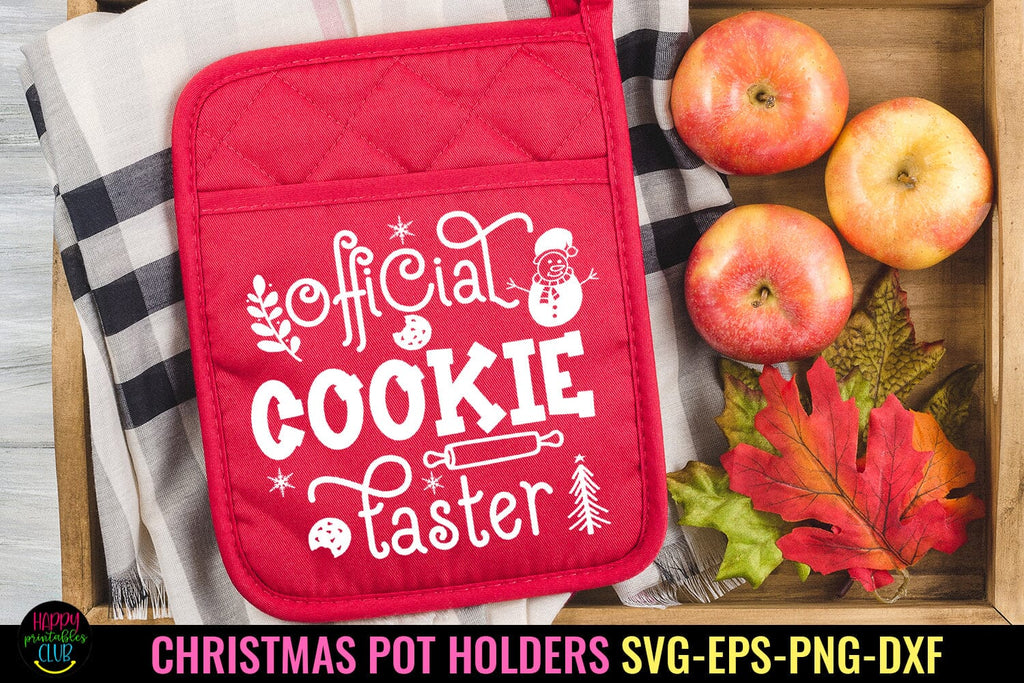 Official Cookie Taster SVG I Christmas Pot Holders SVG I PNG - So Fontsy