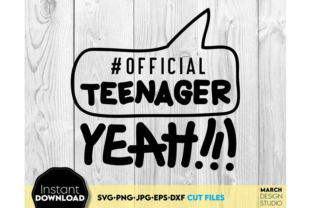 Official Teenager SVG | Teenager Birthday Shirt SVG Teenager Birthday ...
