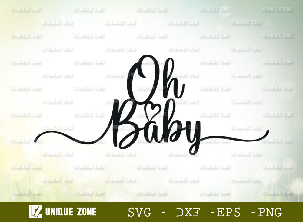 Oh Baby Topper SVG Cut File | Oh Baby Svg | Topper Svg | Baby Shower ...