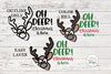 Oh Deer Christmas Is Here SVG | Winter Round Sign Design - So Fontsy