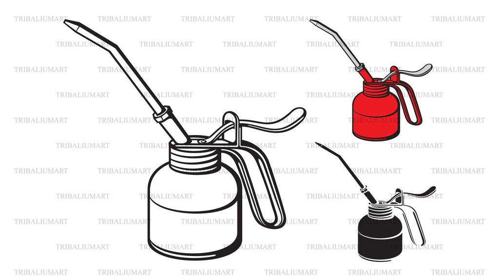 Oil can. Cut files for Cricut (eps, svg, pdf, png, dxf, jpeg). - So Fontsy