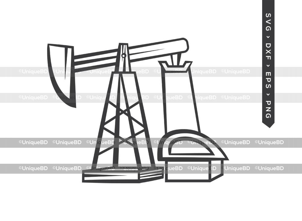 Oil Derrick Pump SVG Cut File | Oil Derrick Svg | Oil Rig Svg | Oil ...