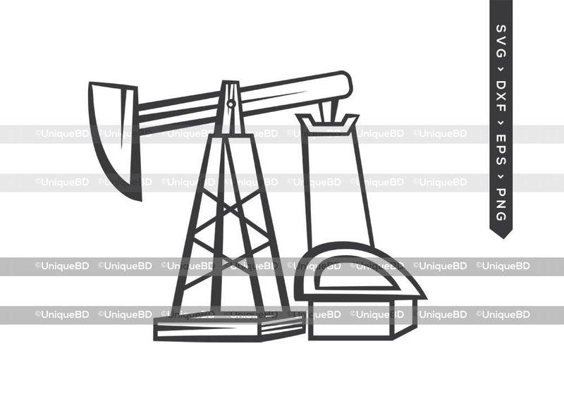 Oil Derrick Pump SVG Cut File | Oil Derrick Svg | Oil Rig Svg | Oil ...