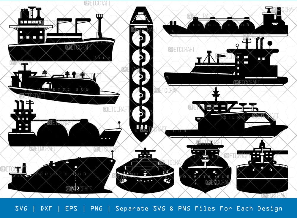 Oil Tank Ship Silhouette, Oil Tank Ship SVG, Oil Tanker Ship Svg, Oil ...