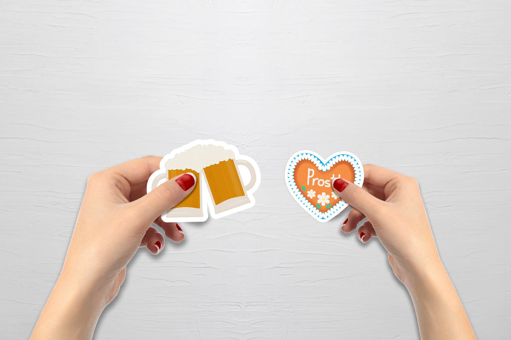 Oktoberfest sticker bundle. Beer festival stickers printable - So Fontsy