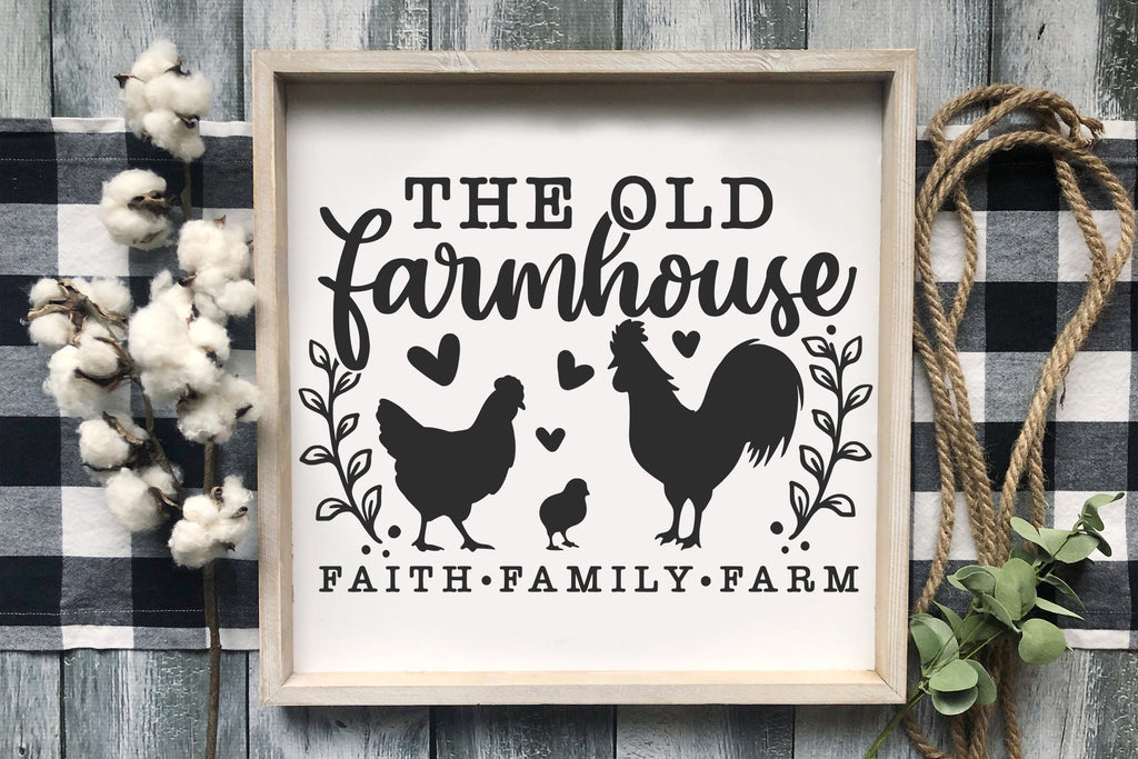 Old Farm House SVG Cut File - So Fontsy